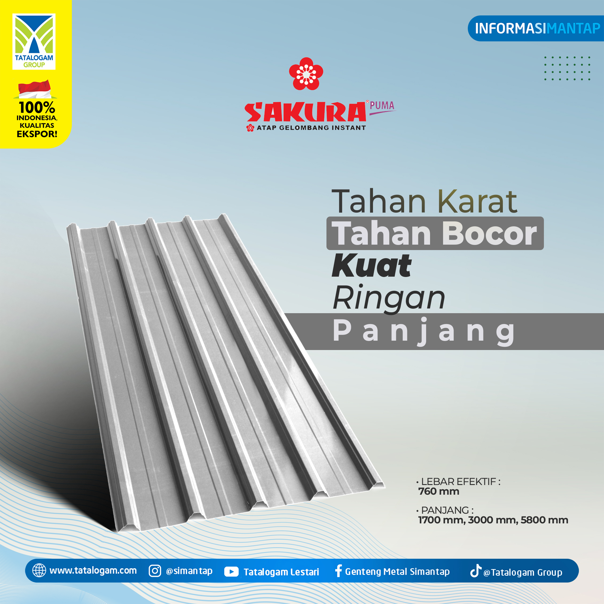 Jenis-jenis Atap Galvalum Baja Ringan - Tatalogam Lestari